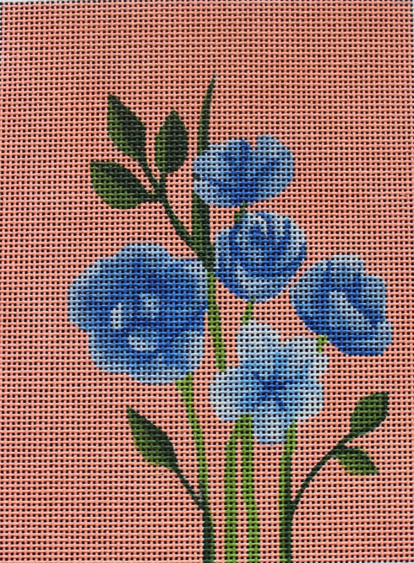 ME48 Blue Flowers - Needlepoint Joint