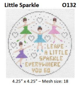 O132 Leave Sparkle Ornament - Needlepoint Joint
