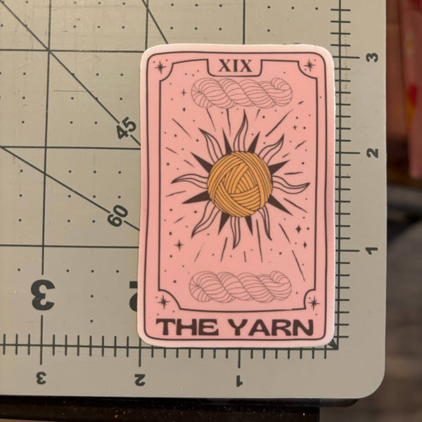 The Yarn Tarot Card Vinyl Sticker - Needlepoint Joint