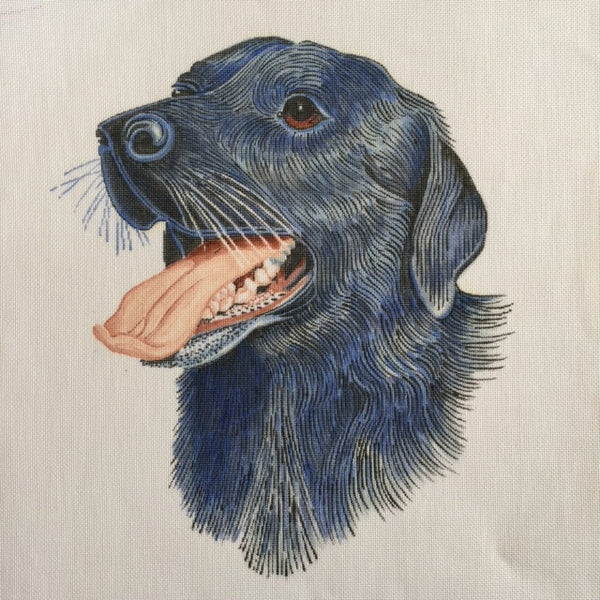 Black Lab Head - Needlepoint Joint