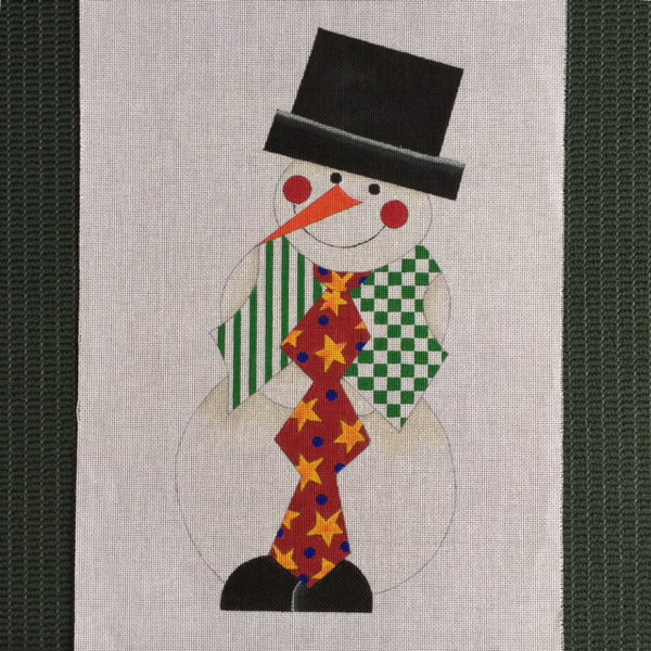 Snowman with Tie (N-S-103) - Needlepoint Joint